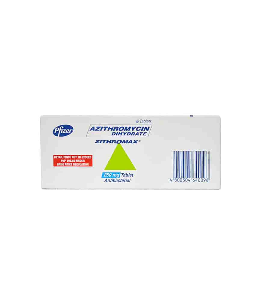 ZITHROMAX Azithromycin Dihydrate 250mg Tablet 6's price in the ...